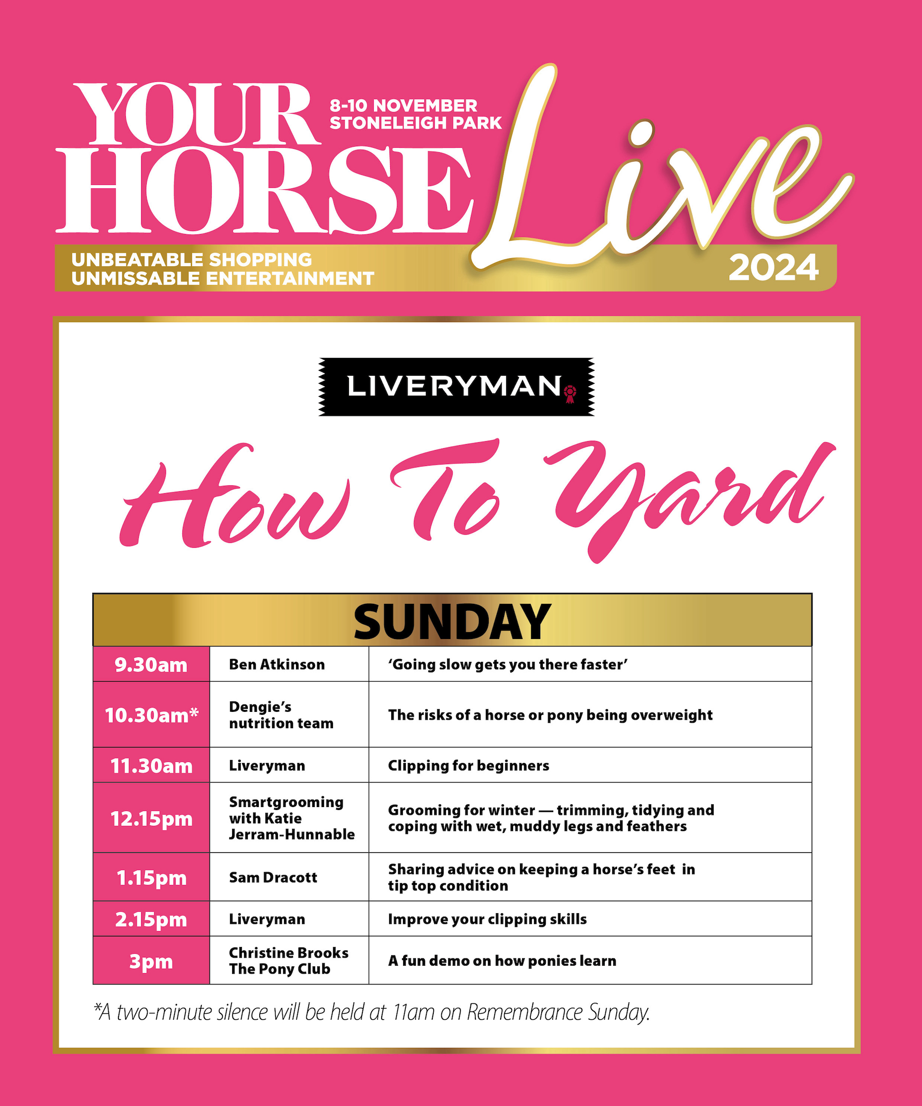 Timetables - Your Horse