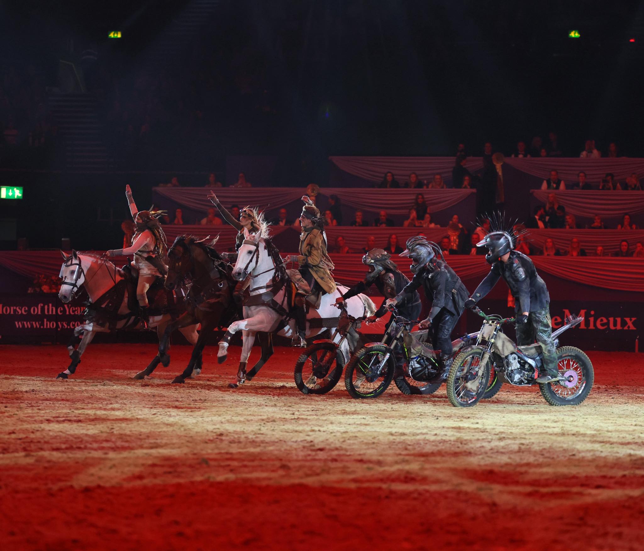 Stunt team blends horsepower with motorbike action to create ...